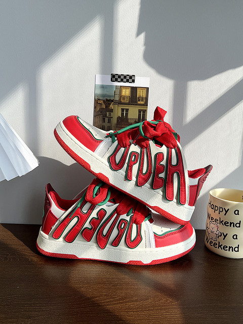 Niche shoes American high street shoes men's high -level sense autumn ...