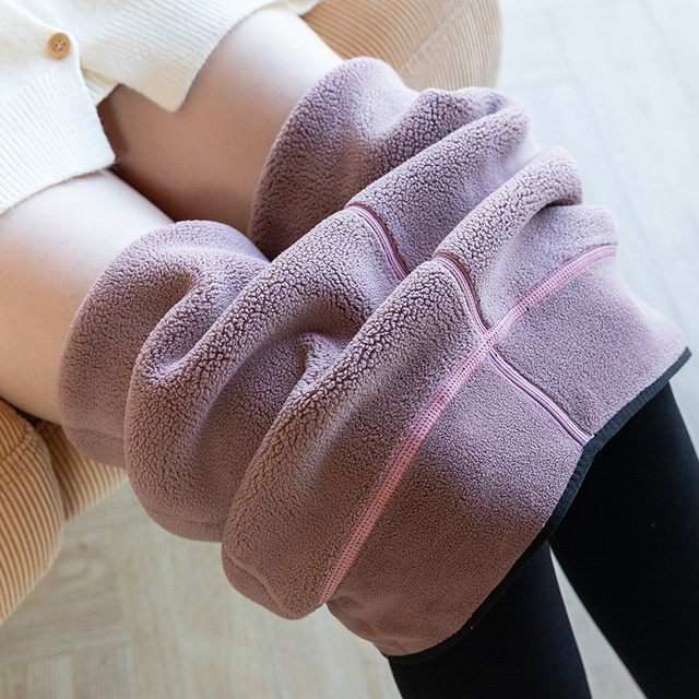 Super special thick lamb cashmere thickened leggings northeast thermal ...