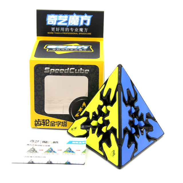 Qiyi Gear Pyramid Cube Reconnect Set Triangle Cube Children's Puzzle ...