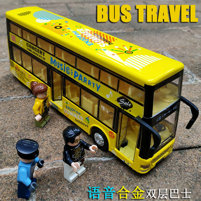 Alloy Double-Decker Bus Toy Model for Children