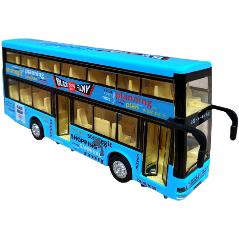 Alloy Double-Decker Bus Toy Model for Children