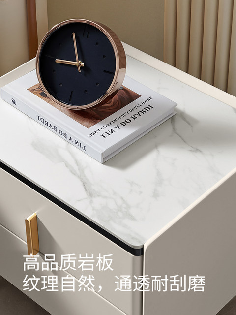 Chivas slate cream style bedside table light luxury modern minimalist ...