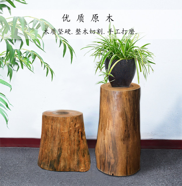 Camphor pier original wooden stool solid wooden pier large wooden pile ...