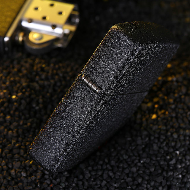 Kerosene lighter zippo genuine windproof Zippo 236 black cracked paint ...