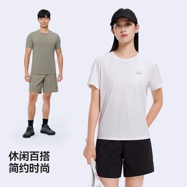 Pelch and outdoor T-shirt couple short-sleeved TORAY antibacterial ...