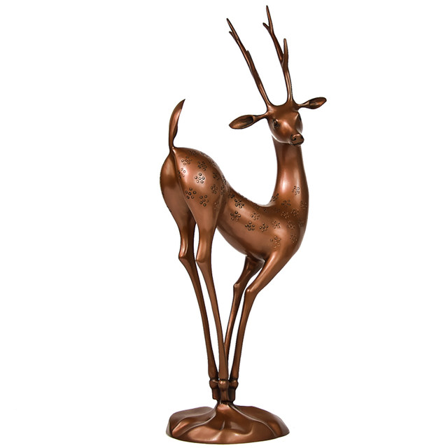 Copper sika deer pure copper deer ornaments home jewelry living room ...