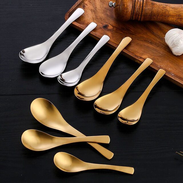 304 stainless steel Korean barbecue table spoon, thickened children's ...