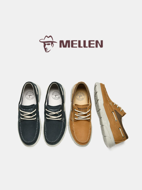 MELLEN Minglang men's shoes new soft sole lightweight flat leather ...