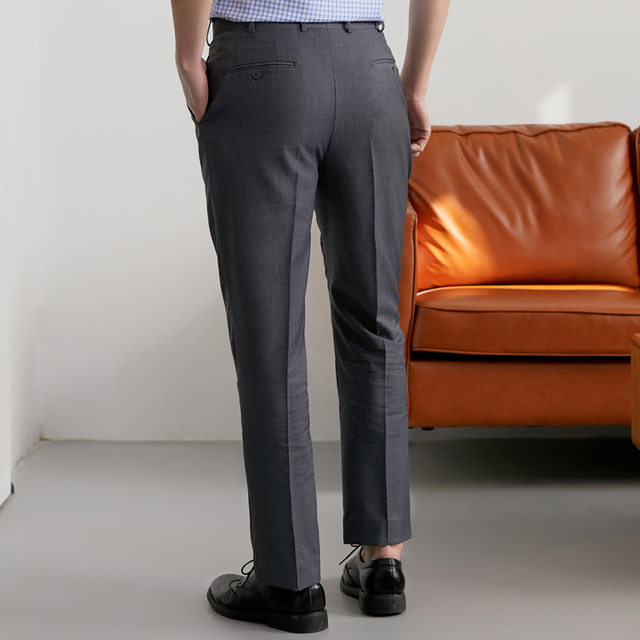 Rich gentry early autumn men's pants gray trousers business casual ...