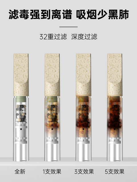 ZOBO genuine wheat double core disposable cigarette holder tar filter ...