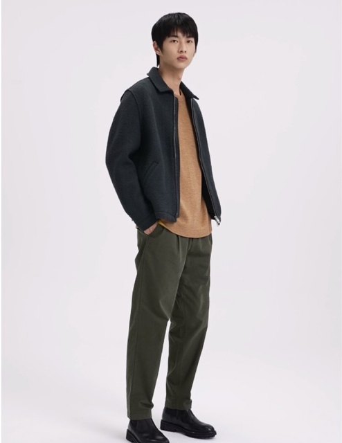 Original C/S Men's Autumn and Winter New Products Dark green men's wool ...