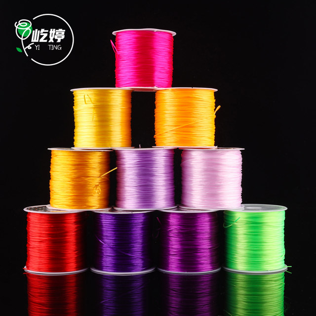 Large circle flat elastic thread imported thread bead thread crystal ...