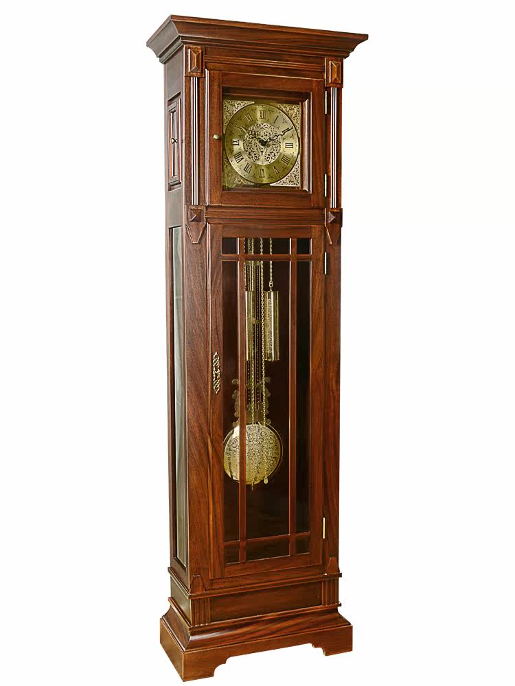 Hanshi Solid Wood Flooring Clock - Chinese Style Hermle Movement HG3081