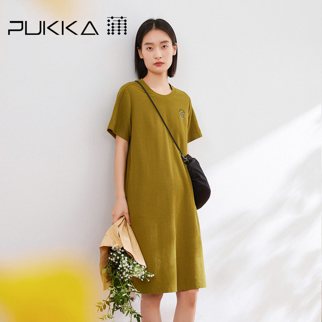 Pu PUKKA mountain style light sports style H-shaped dress 2024 summer ...