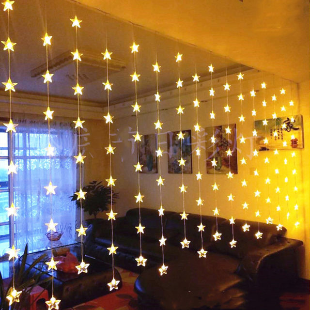 LED Star Lantern Lantern Lantern String Lights full of star bedroom ...