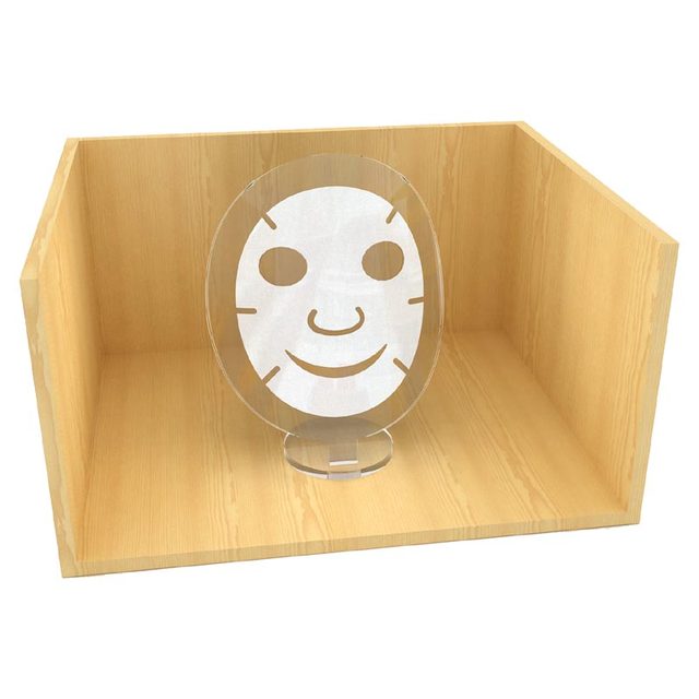 Facial mask display stand, acrylic removable curved face display stand ...