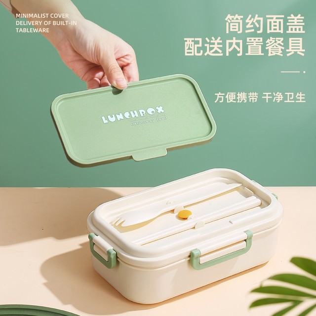 Stainless steel lunch box for office workers and students, single-frame ...
