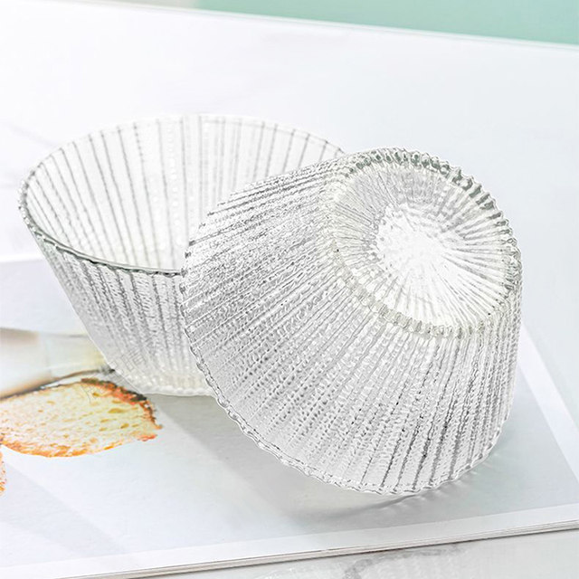 Colorful Glacier Pattern Glass Bowl Ins Transparent Light Luxury ...