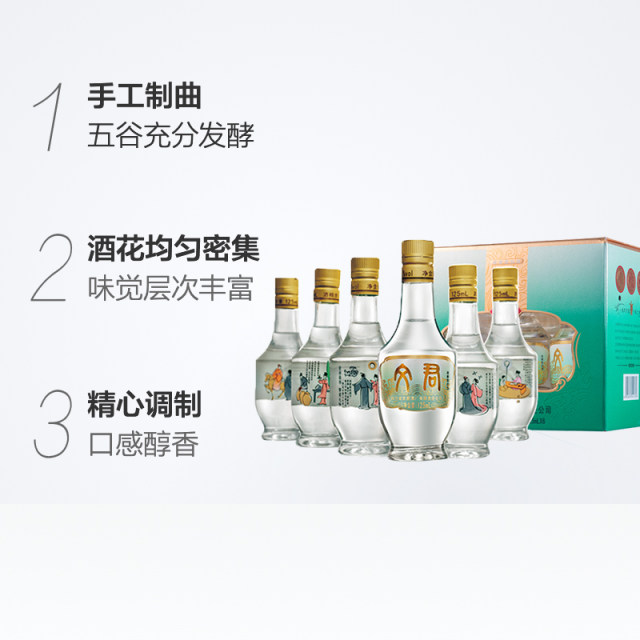 Jiannanchun Wenjun Liquor Feeling Pack 45% 125ml*6 bottles of strong ...