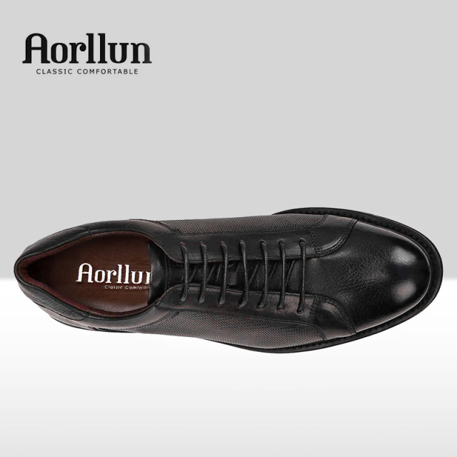 Men's leather shoes leather high -grade cortex leather British retro ...