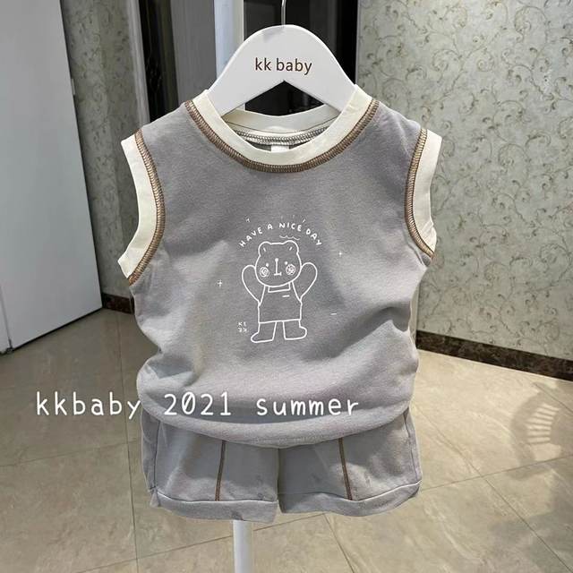 kkbaby Korean style children's clothing 21 spring boys and girls pure ...