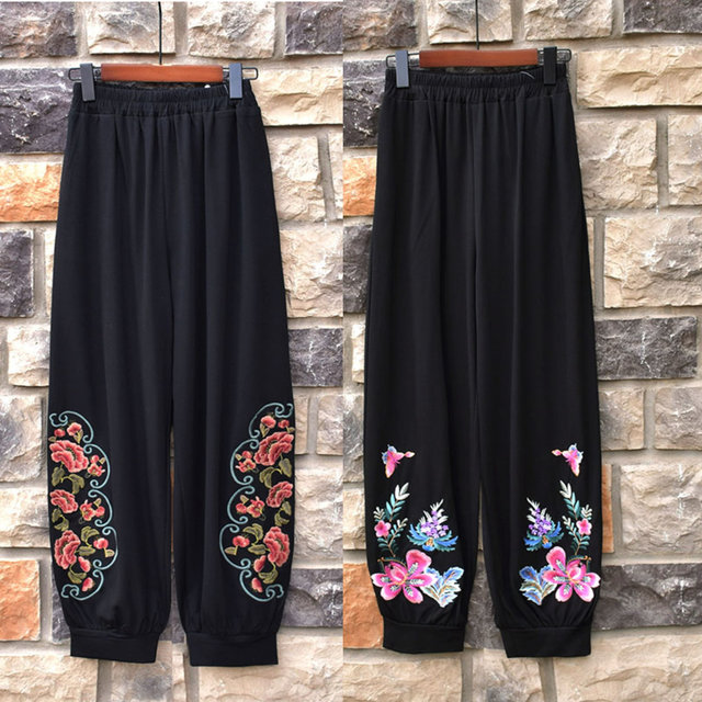 Chinese style embroidered bloomers ethnic style embroidered bloomers ...