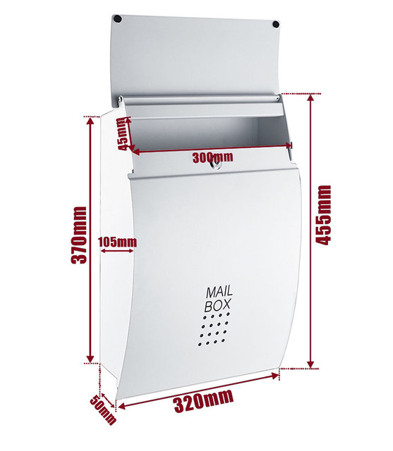 Mailbox villa letter newspaper box outdoor rainproof wall mailbox large ...