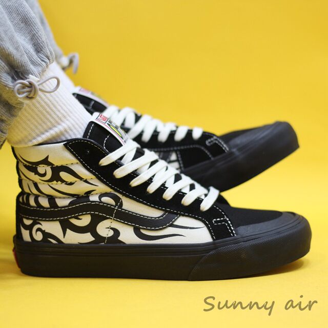 Sunny spot VANS classic high-top SK8-HISF canvas casual men's and women ...