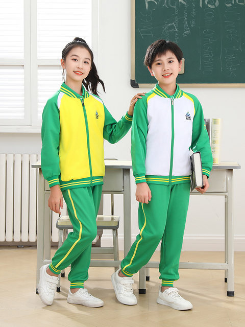 Guangzhou Panyu District primary school uniforms pure cotton spring ...