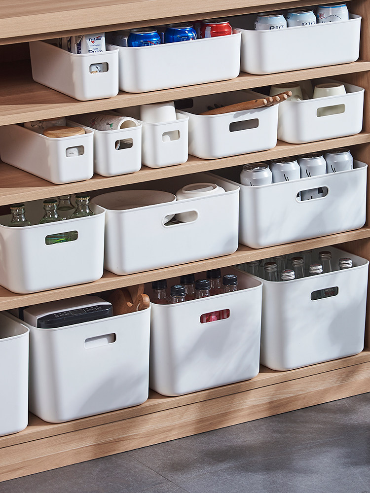 Kitchen Cabinet Thickened Storage Box Debris Storage Basket Plastic ...