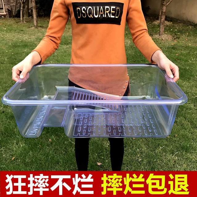 Plastic turtle tank with a desktop luxury villa, a turtle tank ...
