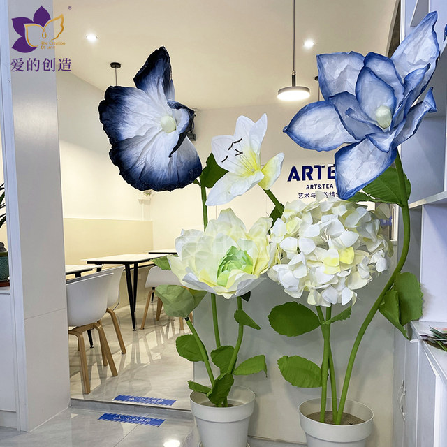 Large-scale wedding paper art decoration road lead flower window ...