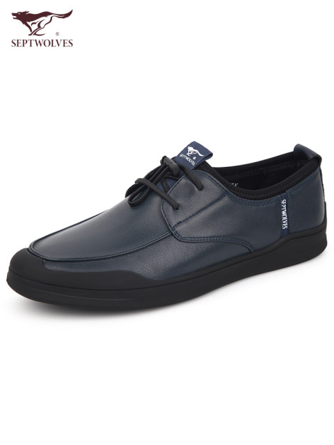 Seven Wolf men's shoes for spring casual leather shoes for men's toe ...