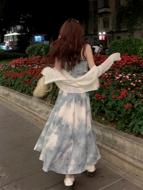 Spring and summer 2025 new beautiful unique retro ink stain new Chinese ...