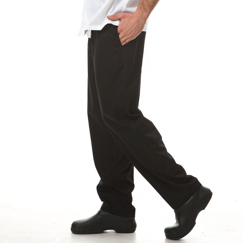 Checked Out Chef Pants - Black Polyester Work Pants
