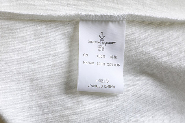 260 grams of thick solid cotton white long -sleeved T -shirt collar ...