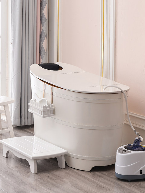 Beauty salon wooden barrel bath barrel whole body sweat steaming barrel ...