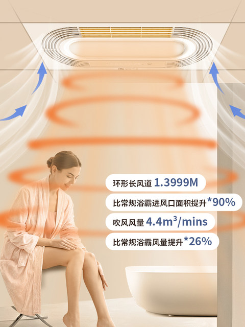 Duncie Lighting Bath Integrated Ceiling LED Light Embedded Wind Wind ...