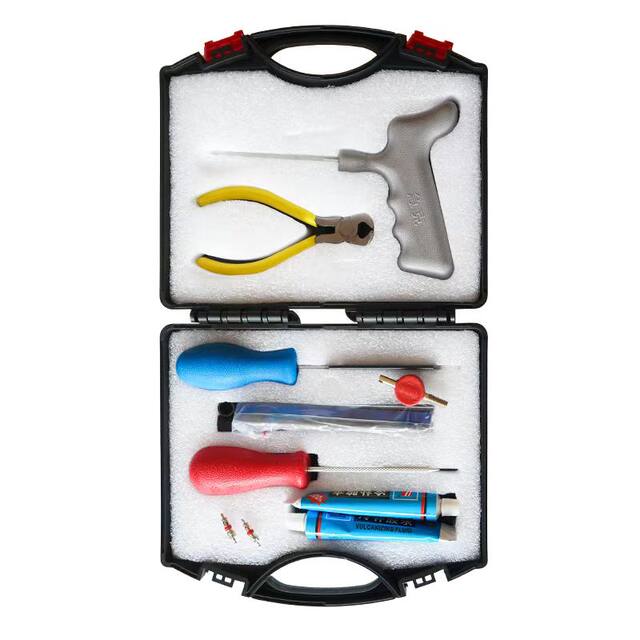Quick vacuum tire repair tool set car motorcycle electric vehicle tire ...
