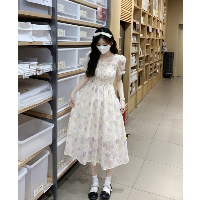 French Fang Ling Xiaoqing Flower Dress Female Summer 2024 New Gentle ...