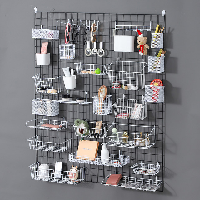 Mesh storage rack hanging basket tray potted supermarket mesh hanging ...