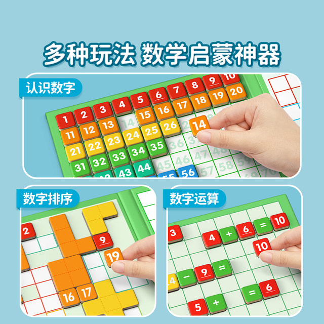 Hundred-number board Montessori teaching aids digital enlightenment ...