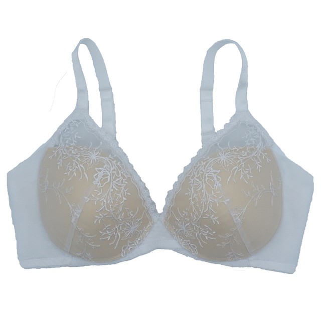 Korean foreign trade non-wired bra thin section white skin tone push-up ...
