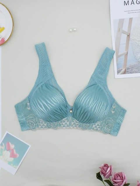 Korean foreign trade original single large size steel ringless bra full ...