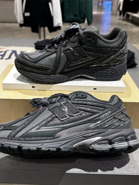 NEW BALANCE/NB men's and women's shoes casual retro increased black ...