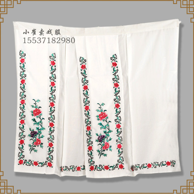Opera embroidered skirt Peking Opera large pleated skirt Plum fragrance ...