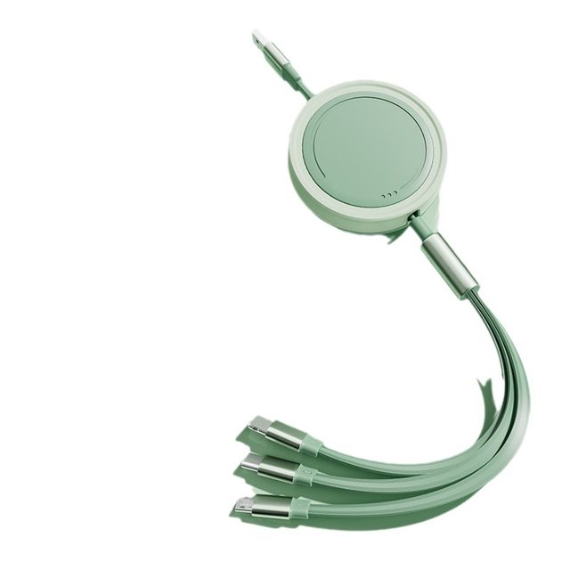 66W super fast charging usb data cable retractable one to three ...