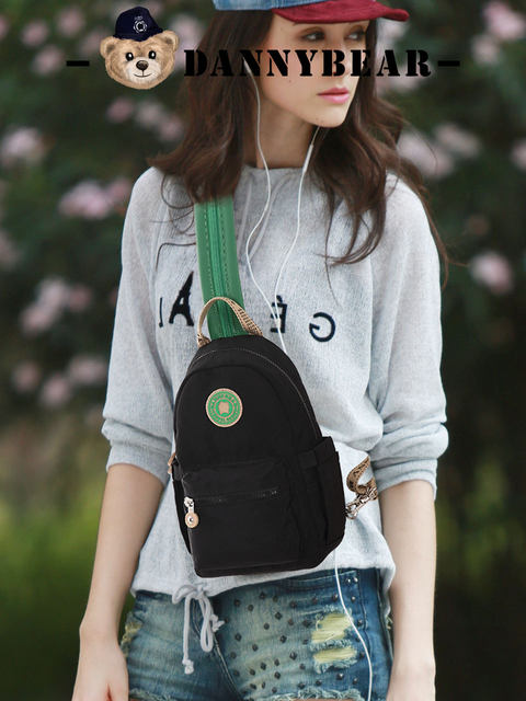 Danny Bear small backpack shoulder bag men's chest bag canvas bag ...