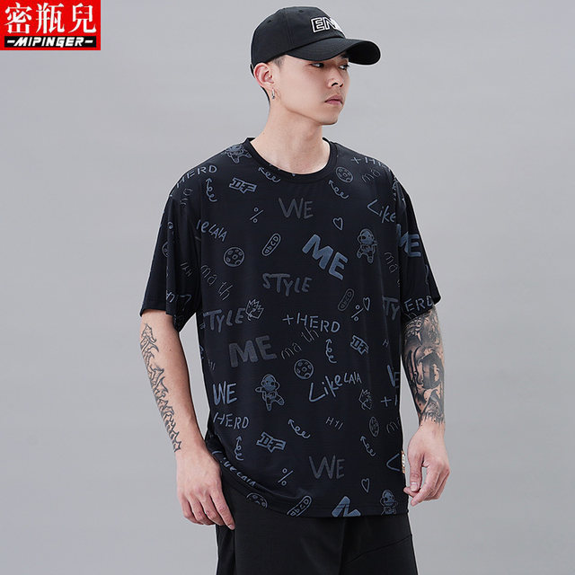 Mi Pinger.com Eyes Breath Bingshi Short Sleeve Men's Summer Men's Large ...