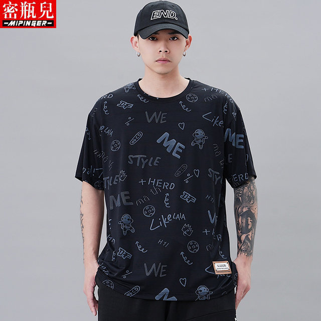 Mi Pinger.com Eyes Breath Bingshi Short Sleeve Men's Summer Men's Large ...